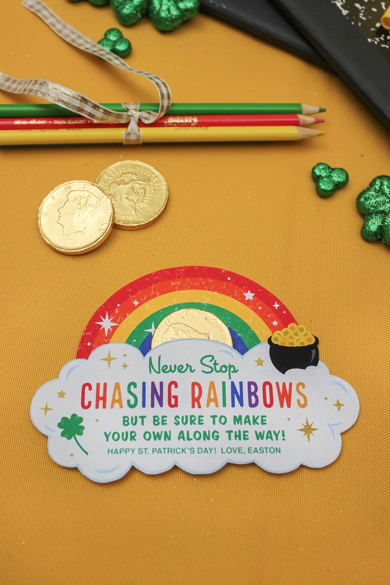 Never Stop Chasing Rainbows Art Supply St. Patrick's Day - Etsy