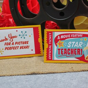 Movie Ticket Teacher Gift Printable, Teacher Gift, Teacher Appreciation ...