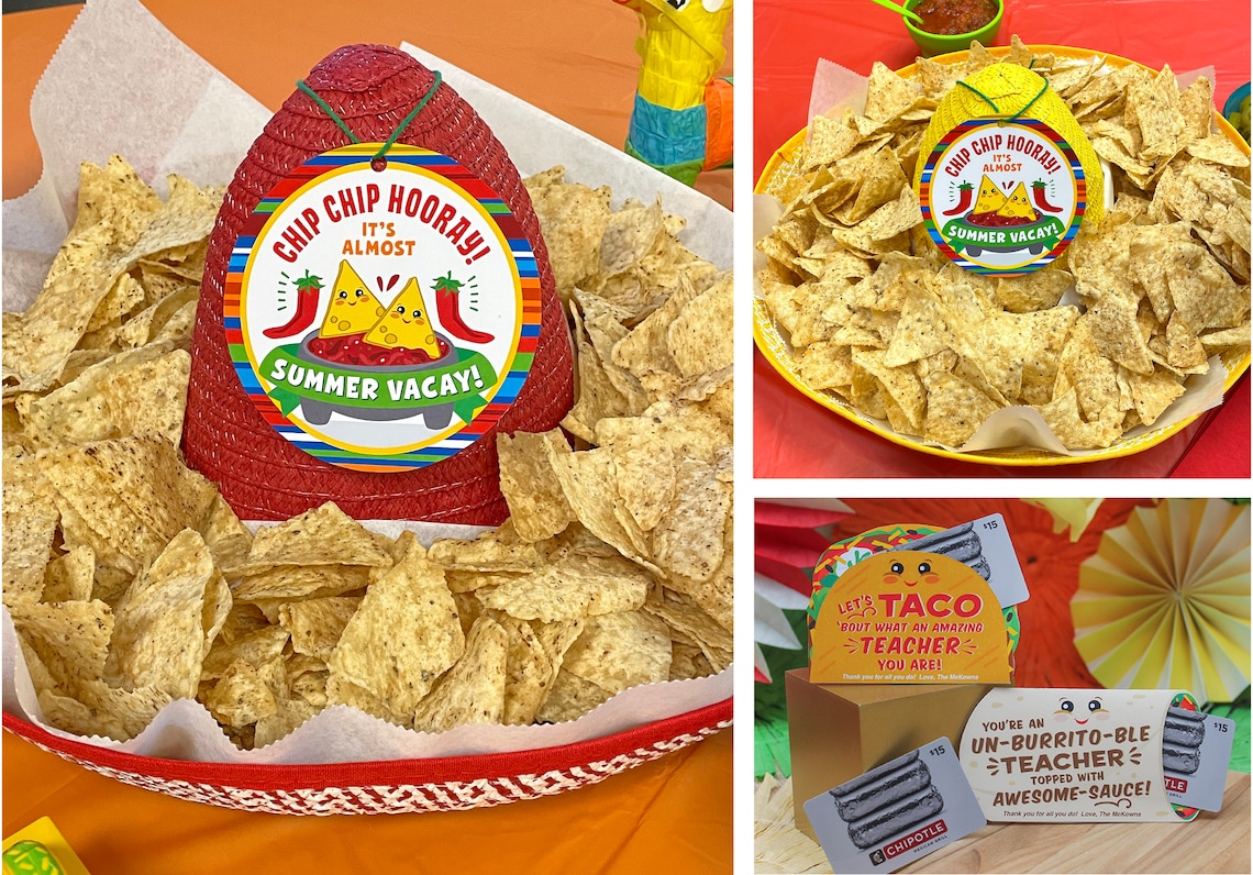 Teacher Appreciation Taco Fiesta Printable Pack, Taco Teacher Gift ...
