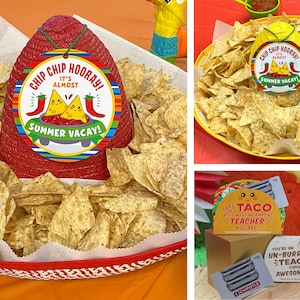 Teacher Appreciation Taco Fiesta Printable Pack, Taco Teacher Gift ...