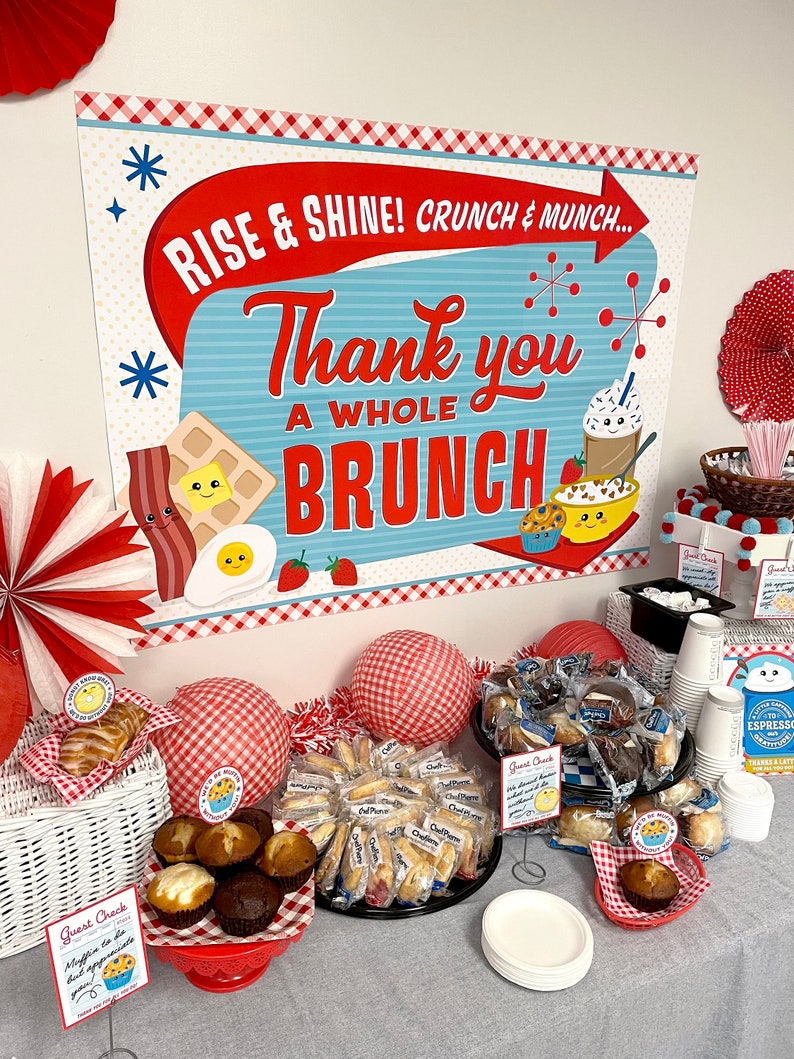 Teacher Appreciation Breakfast Printable Pack, Thanks a Whole Brunch ...