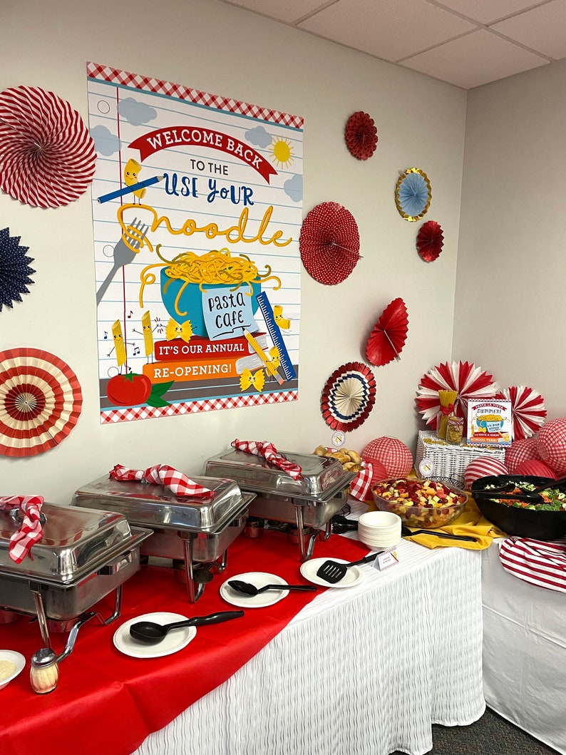 Back to School Party Printables, Pasta Party, Spaghetti Dinner, Use ...