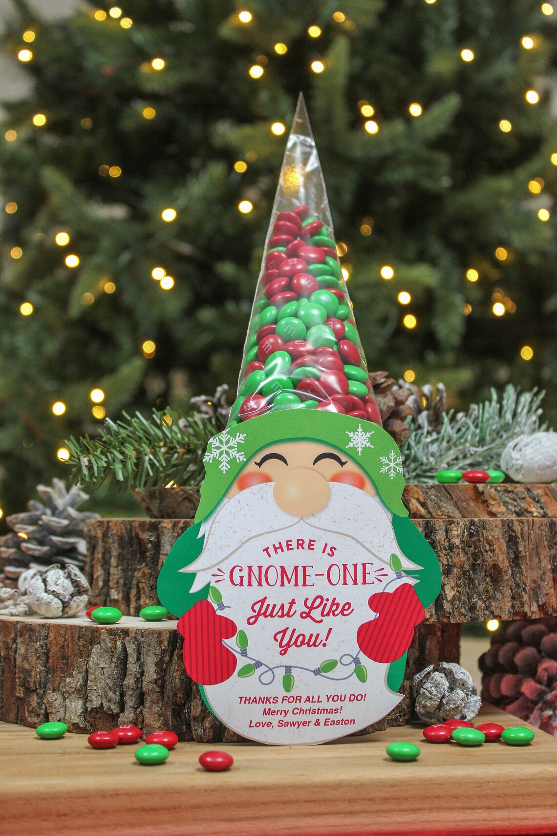 Christmas Gnome Printable Gnome Treat Bag Christmas - Etsy