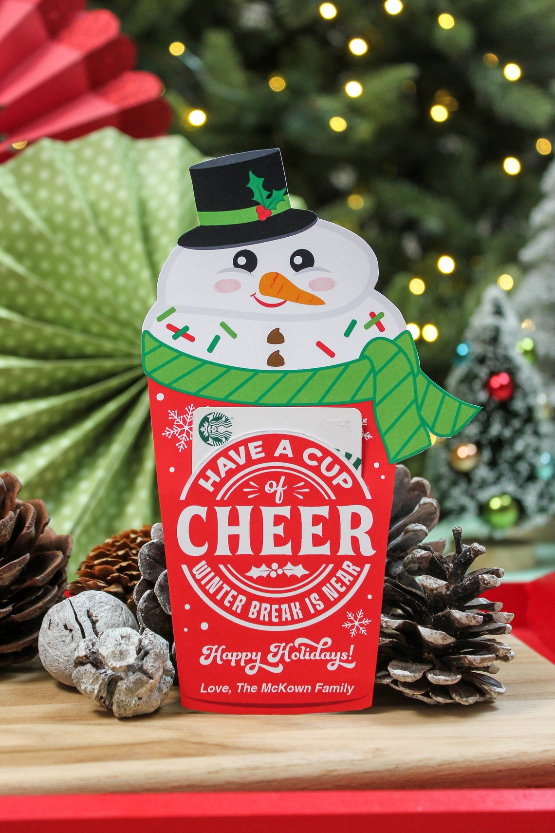 Christmas Coffee Gift Card Printable Teacher Gift Staff - Etsy