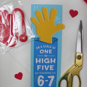 High Five 6-7 Valentine, Sticky Hand Valentine, Valentine Printable ...
