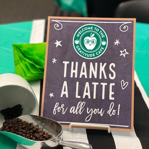 Teacher Appreciation Coffee Shop Printable Pack, Coffee Themed Teacher ...