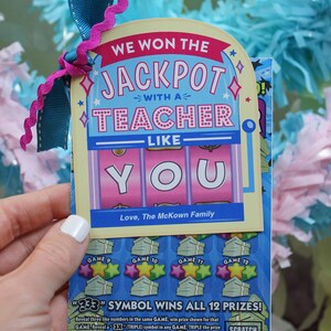 Lottery Ticket Teacher Gift Printable, Scratch off Lottery Ticket Gift ...