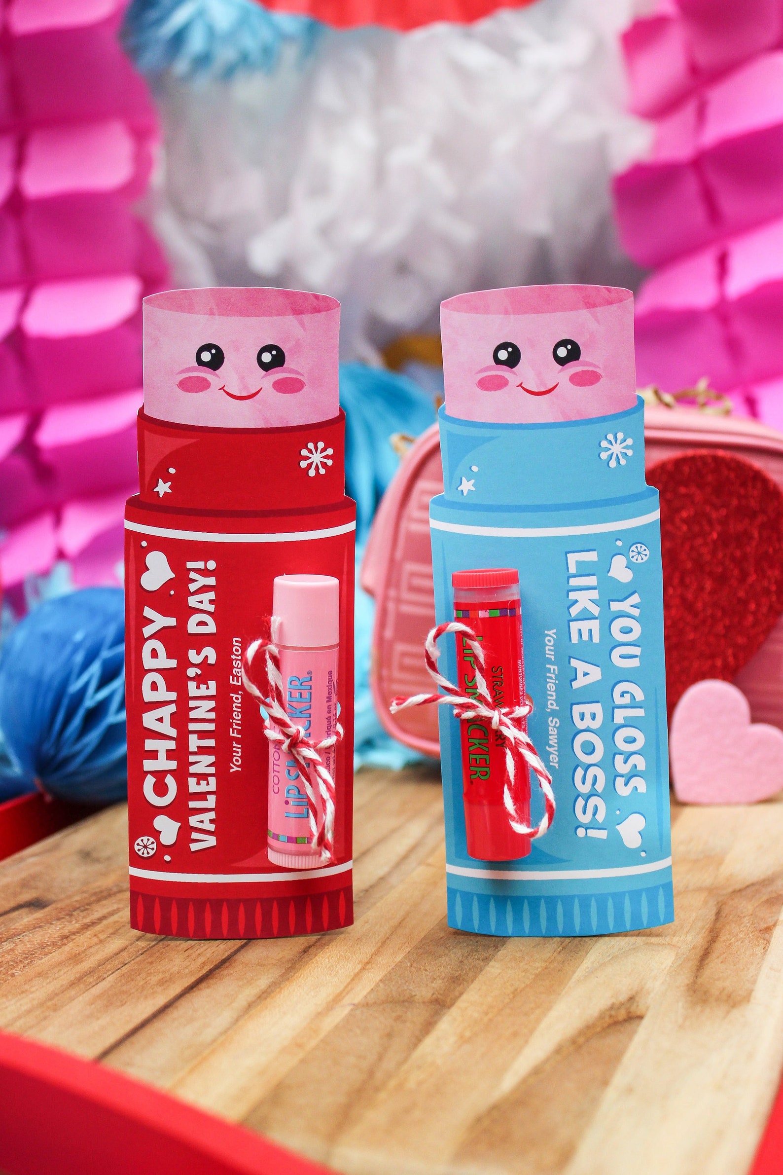 Chapstick Kids Valentine Printable Lip Gloss Valentine - Etsy