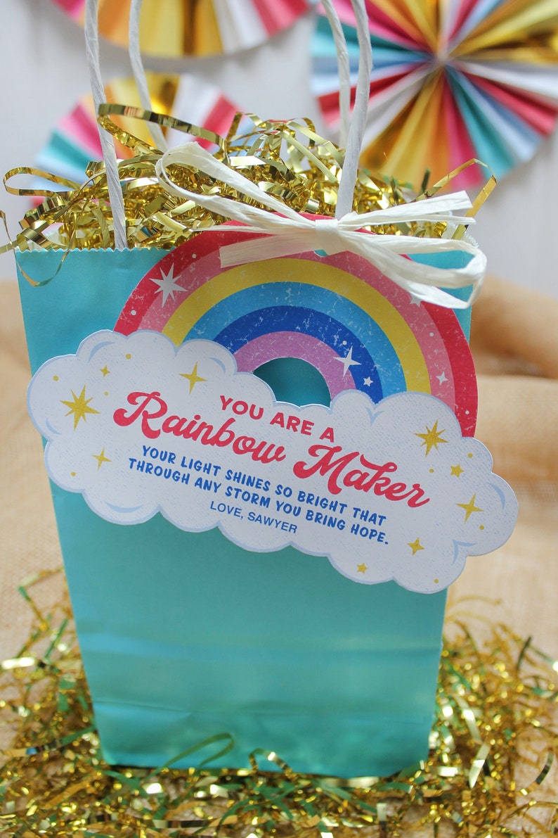 Rainbow Maker Teacher Appreciation Rainbow Gift Tag Teacher - Etsy