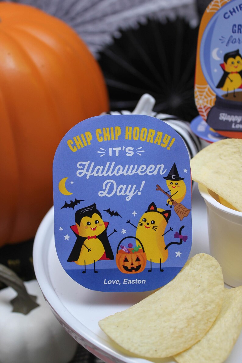 Editable Halloween Chip Bag Label Printables: Kids School Gift (PDF) - Etsy