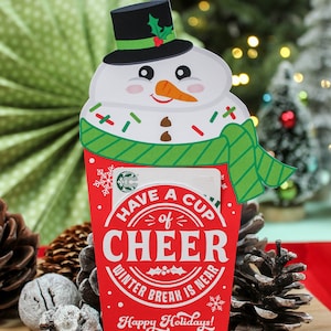 Christmas Coffee Gift Card Printable, Teacher Gift, Staff Gift ...