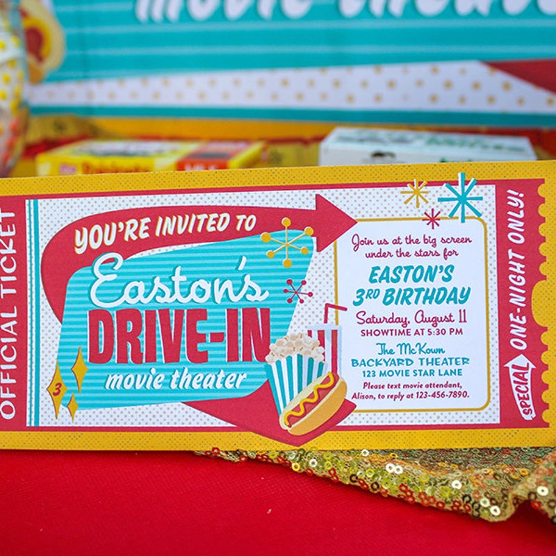 Drive in Invitation - Etsy