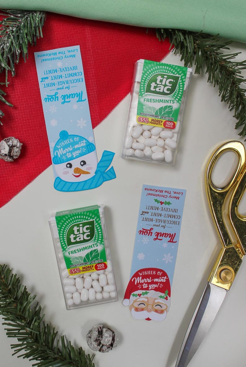 Mint Christmas Gift Tags, Teacher Gift Tags, Teacher Appreciation ...