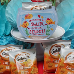 School of Fish Valentine, Fish, Goldfish, Valentine Printable, Kids ...