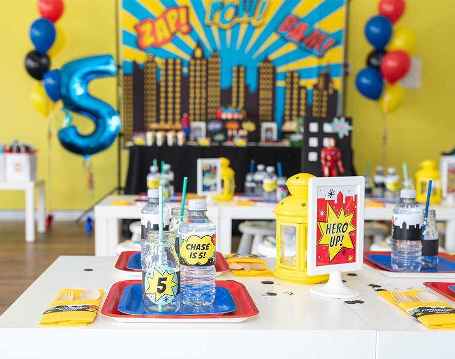 Modern Superhero Birthday Party Printable Pack Instant | Etsy