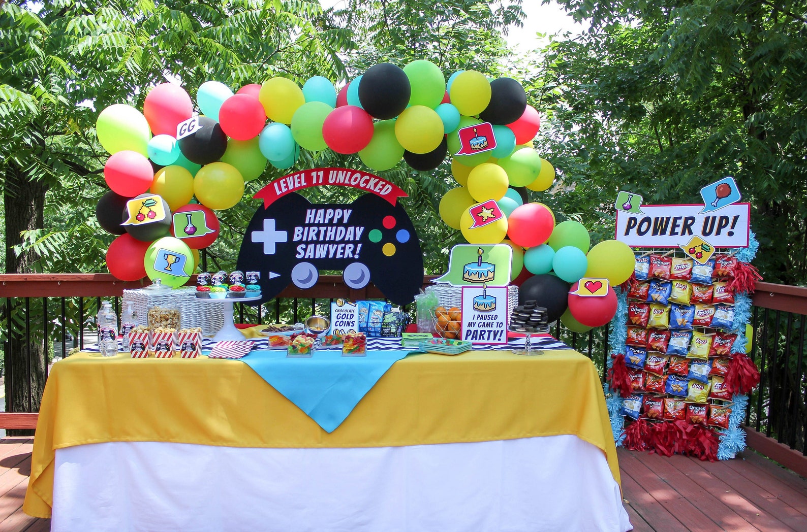 Gamer Birthday Party Decor Printable Pack, Video Game Birthday Party ...