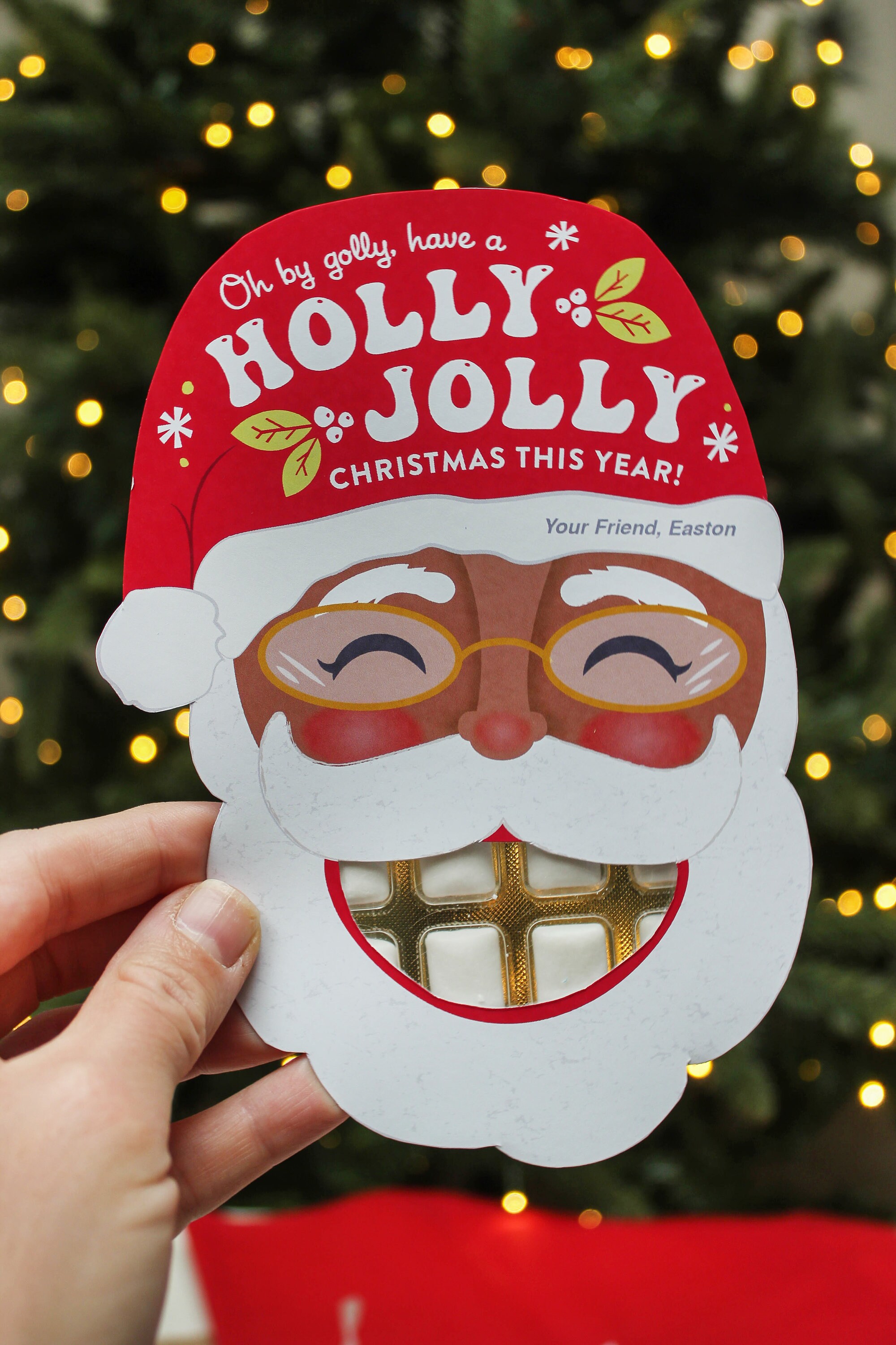 Chewing Gum Santa Printable, Holiday Printable, Classroom Holiday Gift ...