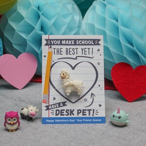 Desk Pet Kids Valentine, Desk Pet, Pocket Pet, Valentine Printable ...