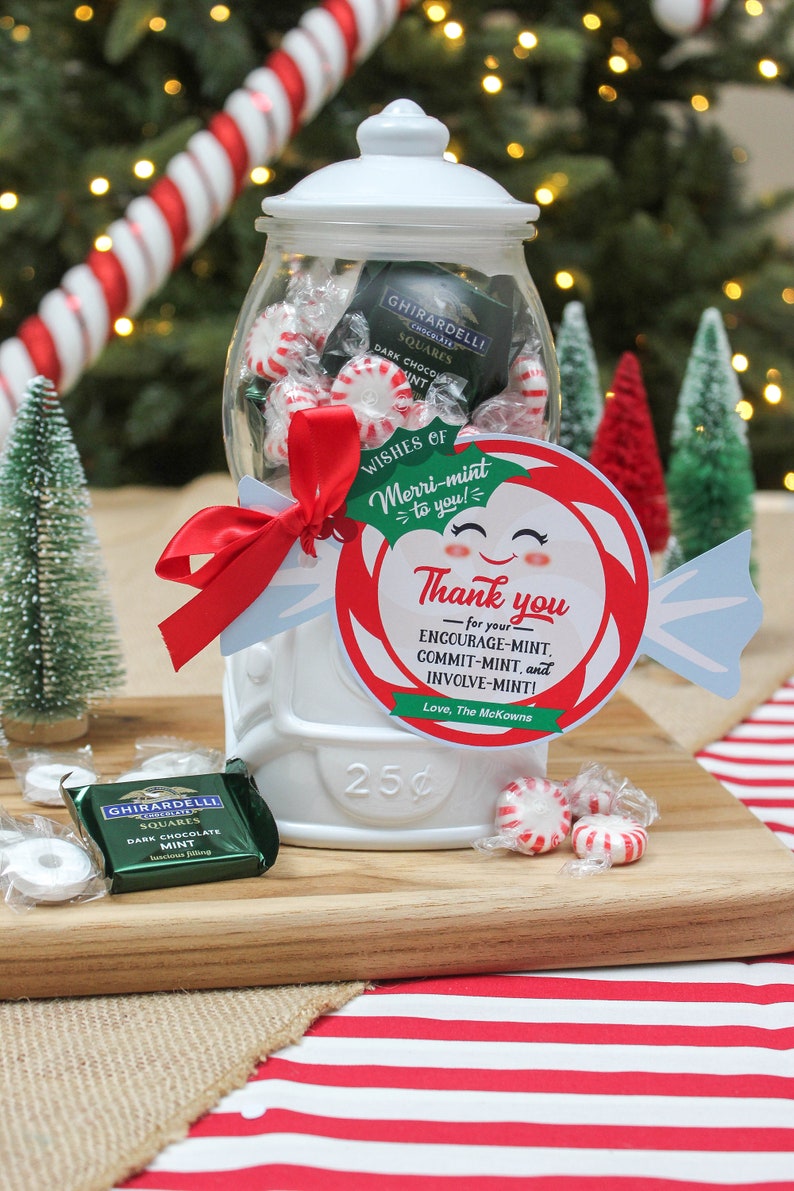 Mint Christmas Gift Tag, Teacher Gift Tag, Teacher Appreciation ...