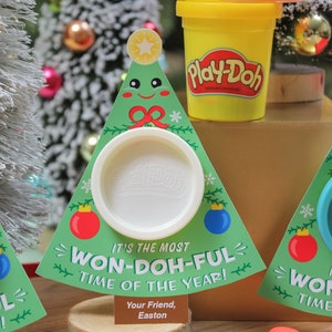 Play Dough Christmas Tree Gift Printable, Christmas Gift for Kids ...