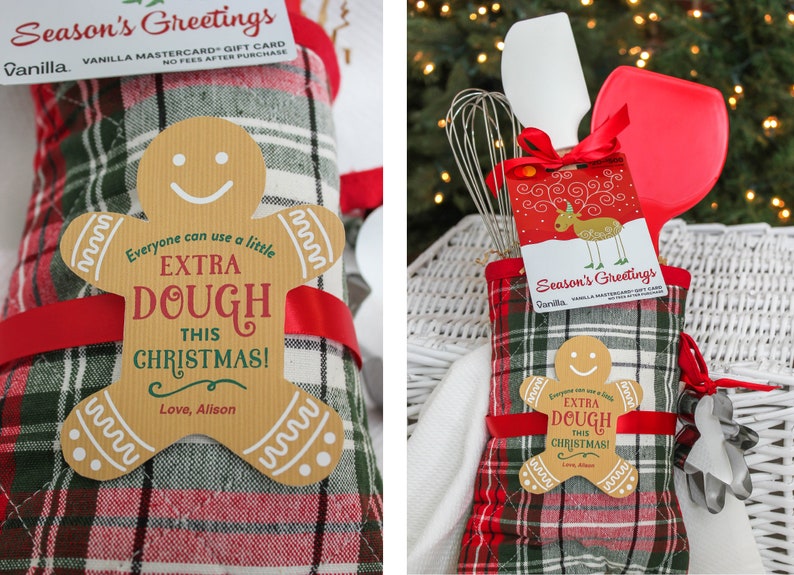 Extra Dough Christmas Gift Tag Printable to Be Paired With a Gift Card ...