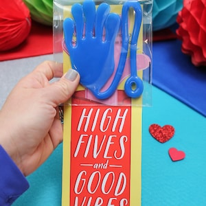 High Five Valentine, Sticky Hand Valentine, Valentine Printable, Kids ...