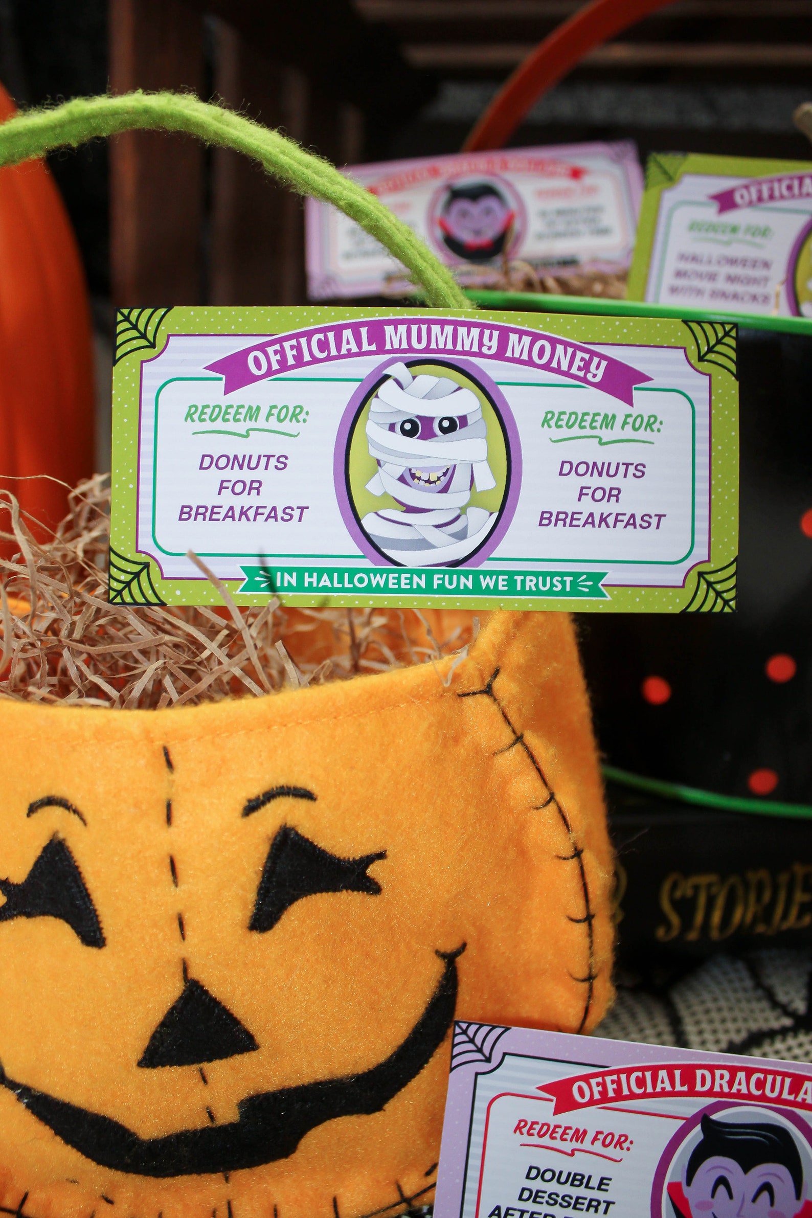 Halloween Play Money Printables, Halloween Coupons, Play Money Coupons ...