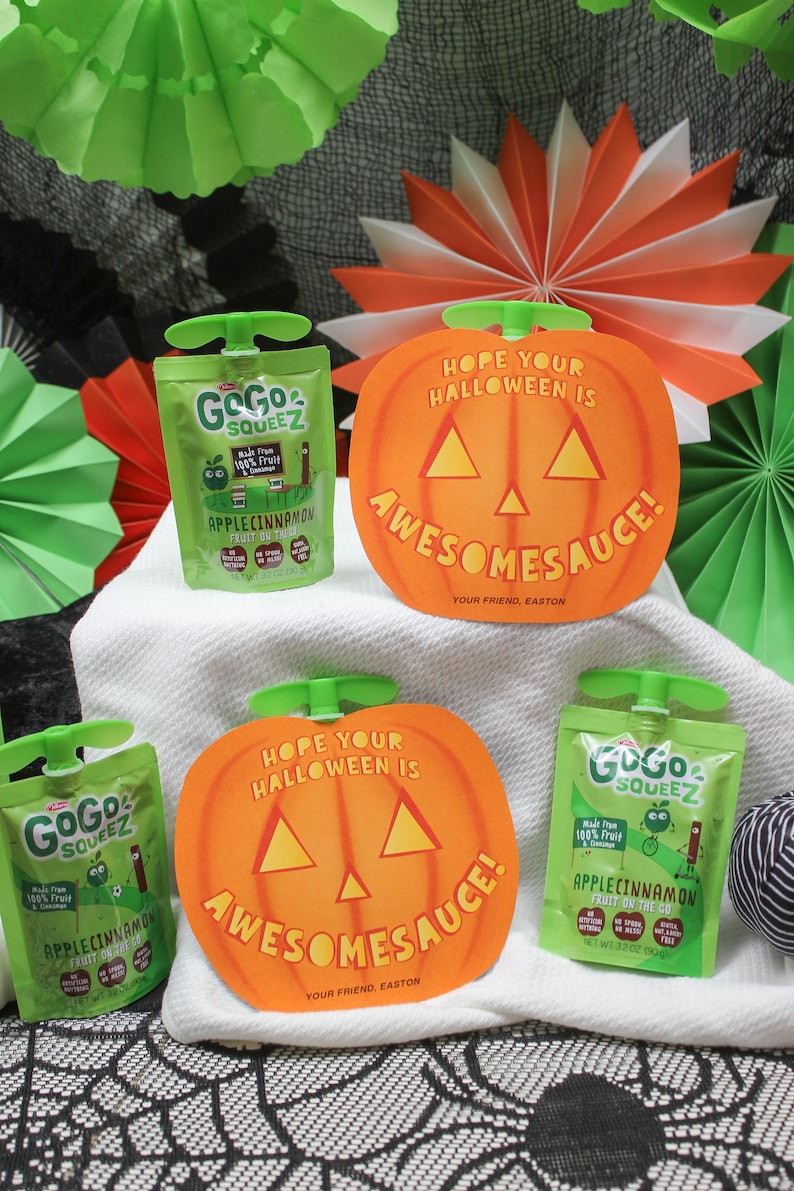 Applesauce Kids Halloween Printable, Awesomesauce, Jack-o-lantern ...