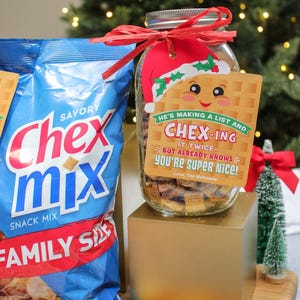 Christmas Snack Mix Printable Gift Tag, Snack Mix Label, Christmas Gift ...