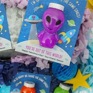 Alien Kids Valentine Printable - Space, UFO, Alien Slime, Editable ...