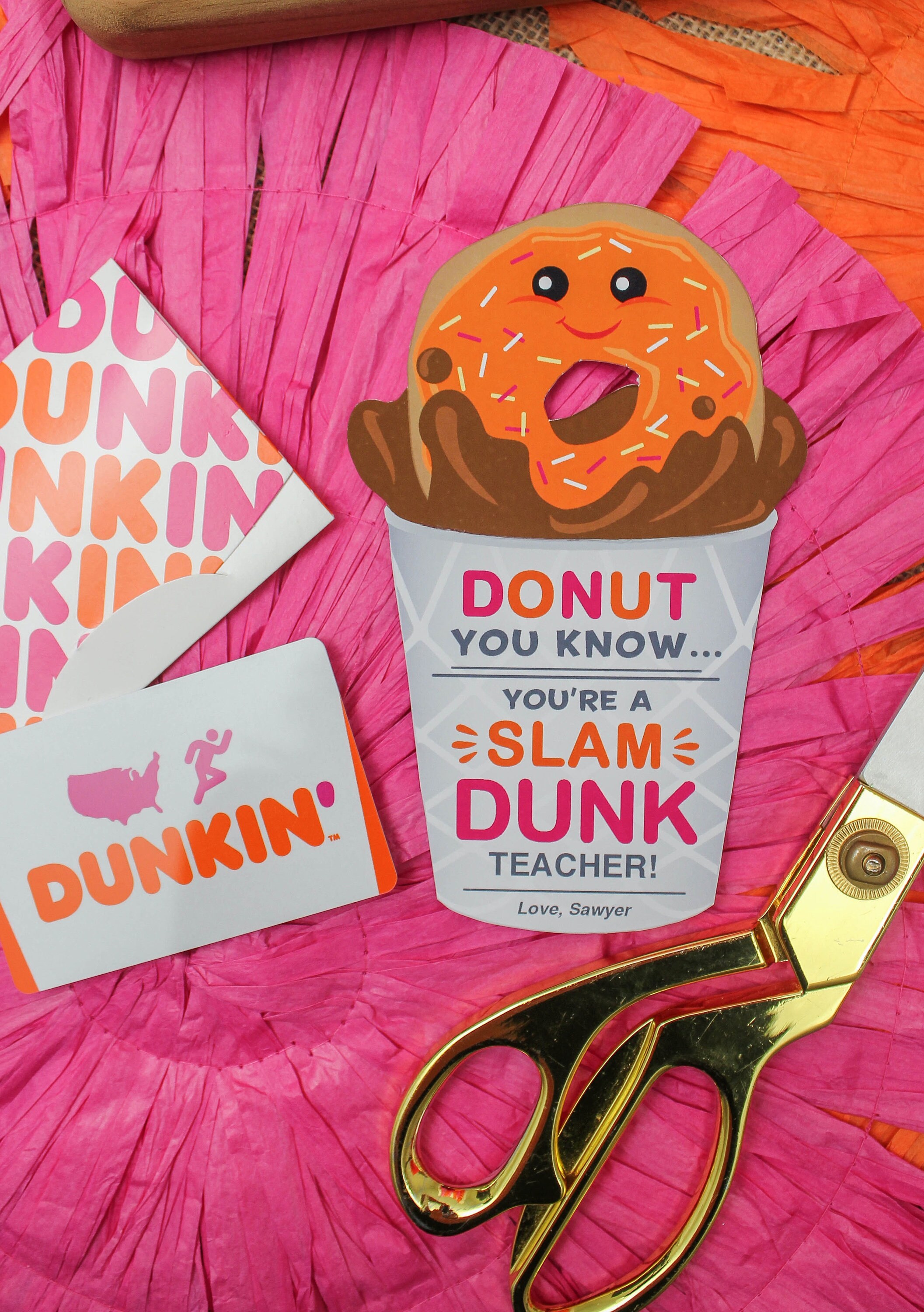 Coffee and Donut Teacher Appreciation Printable, Gift for Staff, Thank ...