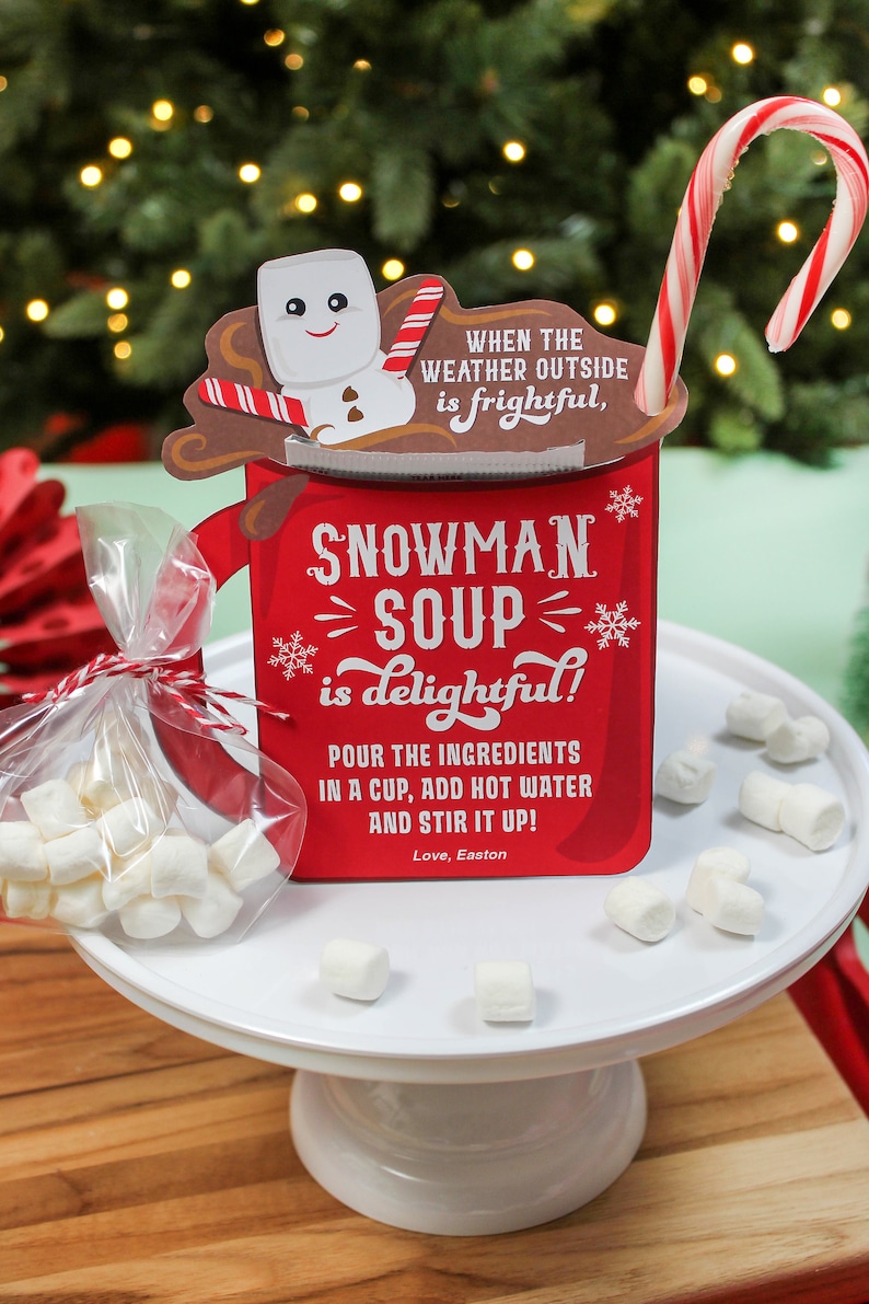 Snowman Soup Hot Cocoa Printable Hot Chocolate Christmas - Etsy