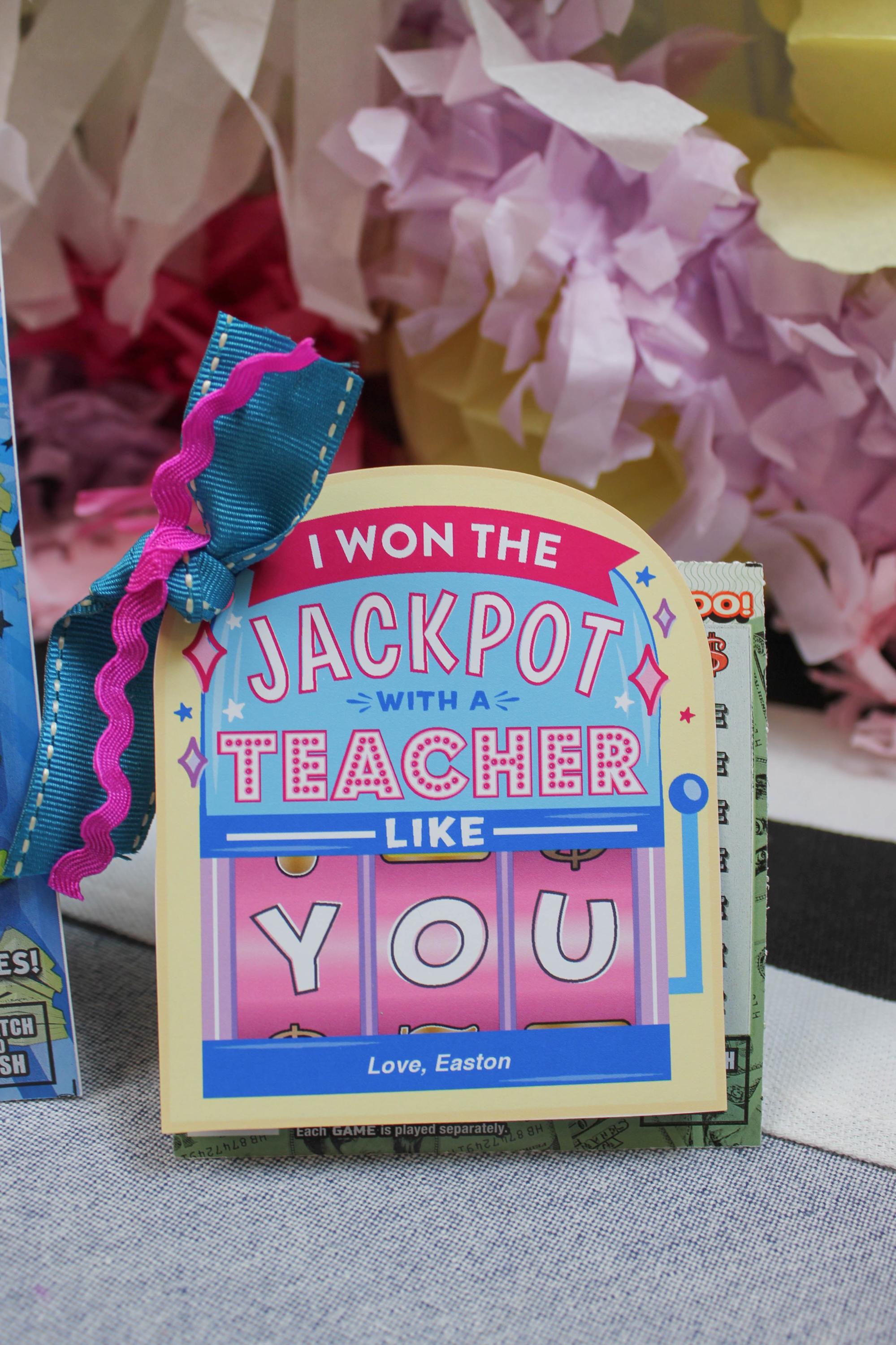 Lottery Ticket Teacher Gift Printable, Scratch off Lottery Ticket Gift ...