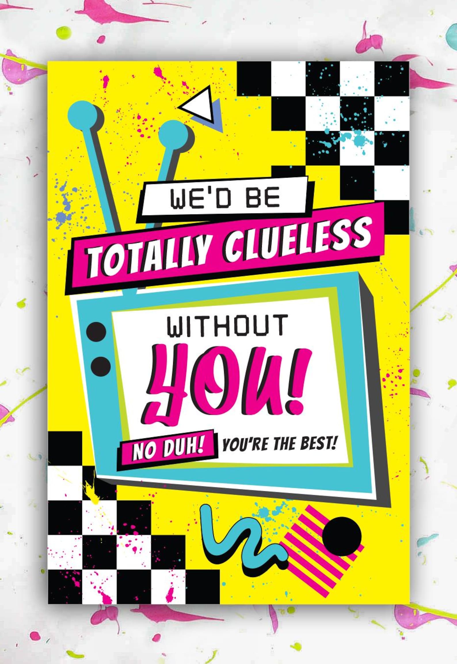 Retro 90s Theme Teacher Appreciation Printable Pack BUNDLE, Teacher and ...