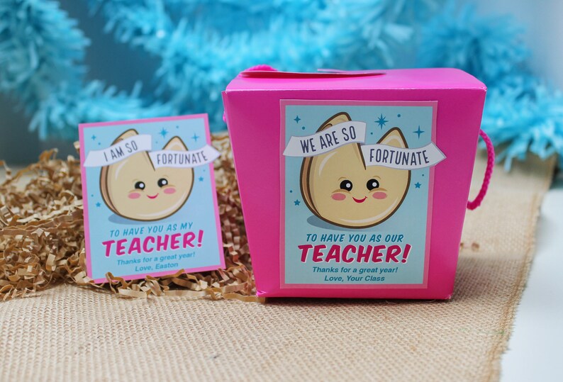 Fortune Cookie Teacher Gift Tag Fortunate Gift Tag Teacher - Etsy