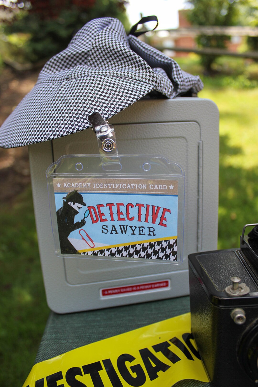 Detective Academy Birthday Party Name Badges, Detective Briefcase ...