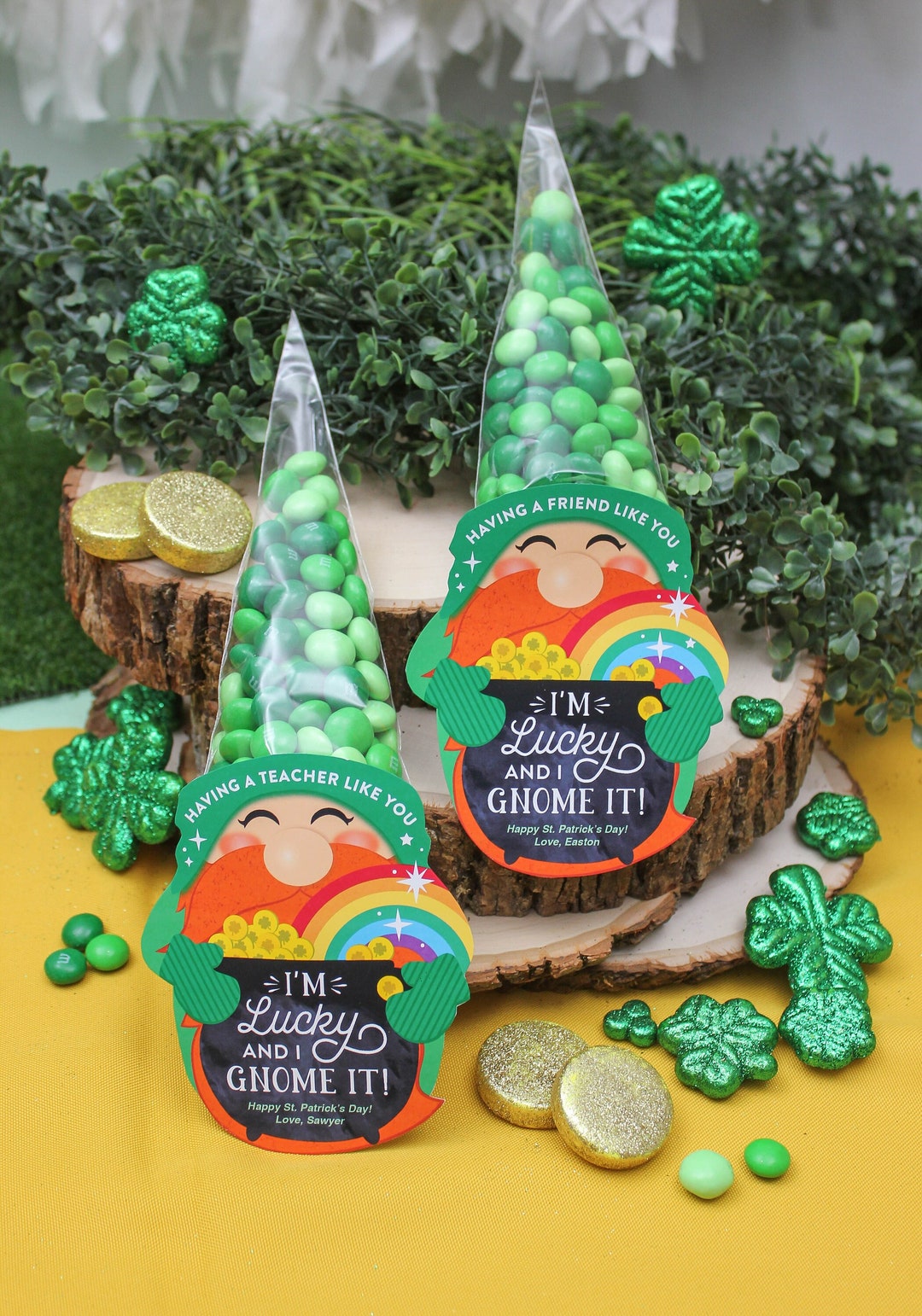 St. Patrick's Day Gnome Printables, Gnome Treat Bag, St. Patrick's Day ...