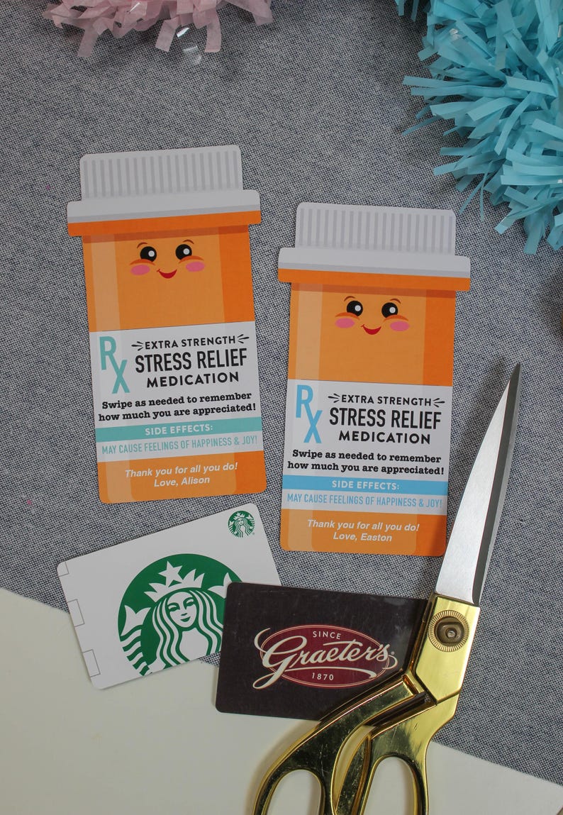 Pill Bottle Nurses Week Gift Card Holder Printable, Funny Gift for ...