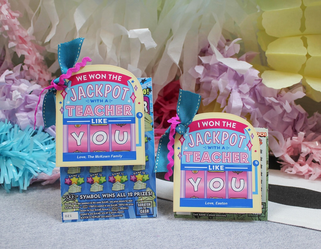 Lottery Ticket Teacher Gift Printable, Scratch off Lottery Ticket Gift ...