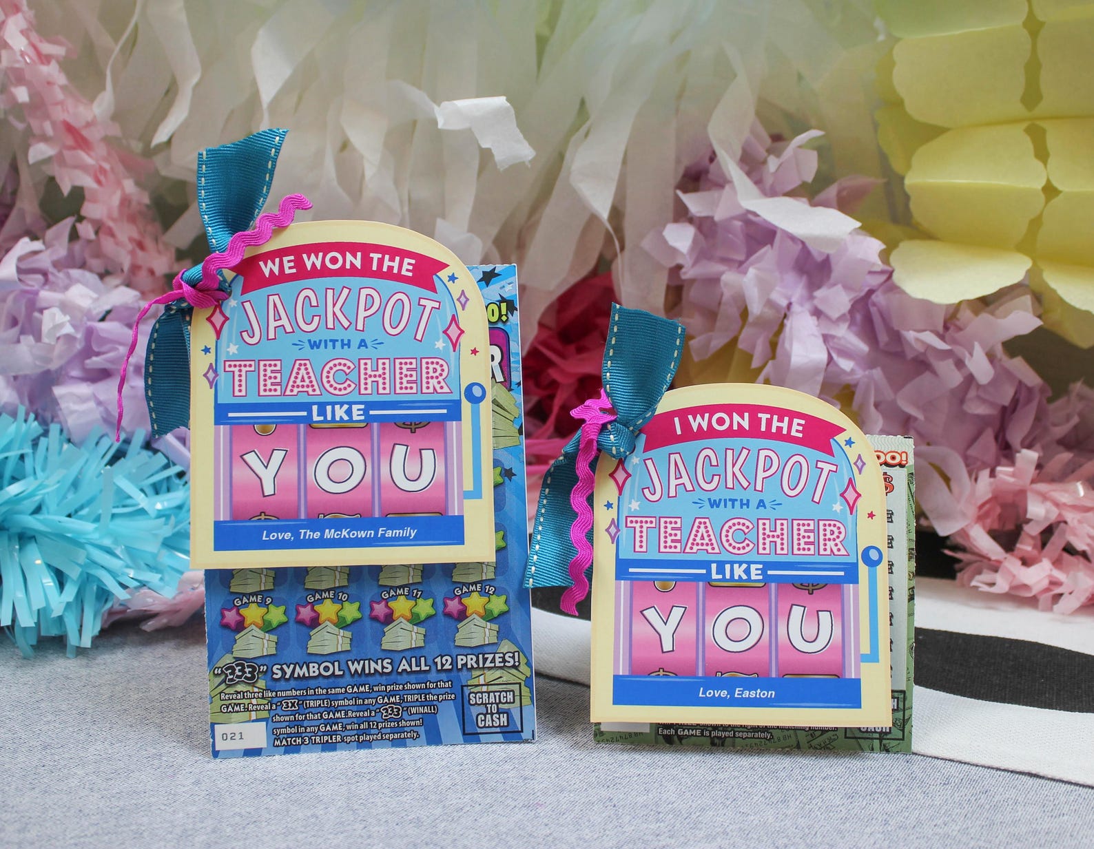 Lottery Ticket Teacher Gift Printable, Scratch off Lottery Ticket Gift ...