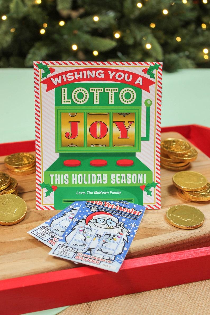 Lottery Ticket Holiday Gift Printable Lottery Ticket - Etsy