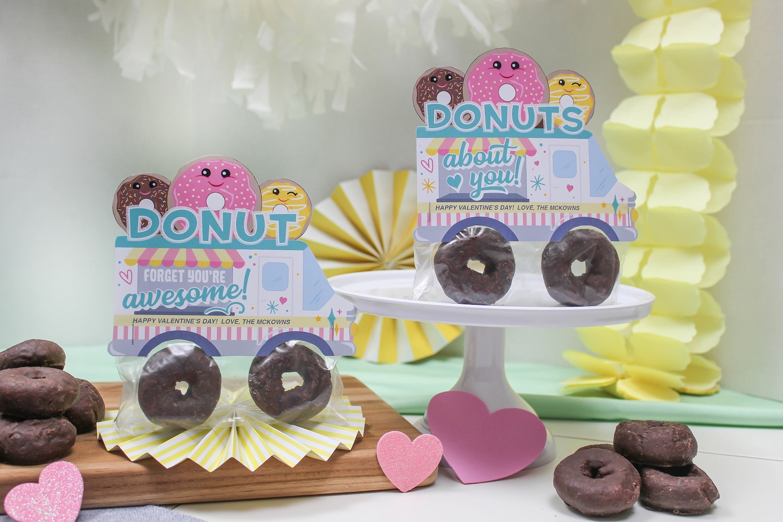 Donut Truck Valentine Printables Kids Valentine Donut - Etsy