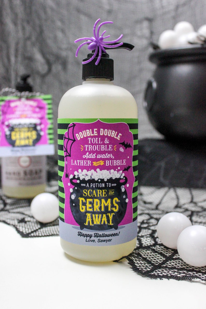 Scare the Germs Away Halloween Soap Printable Halloween Gift - Etsy