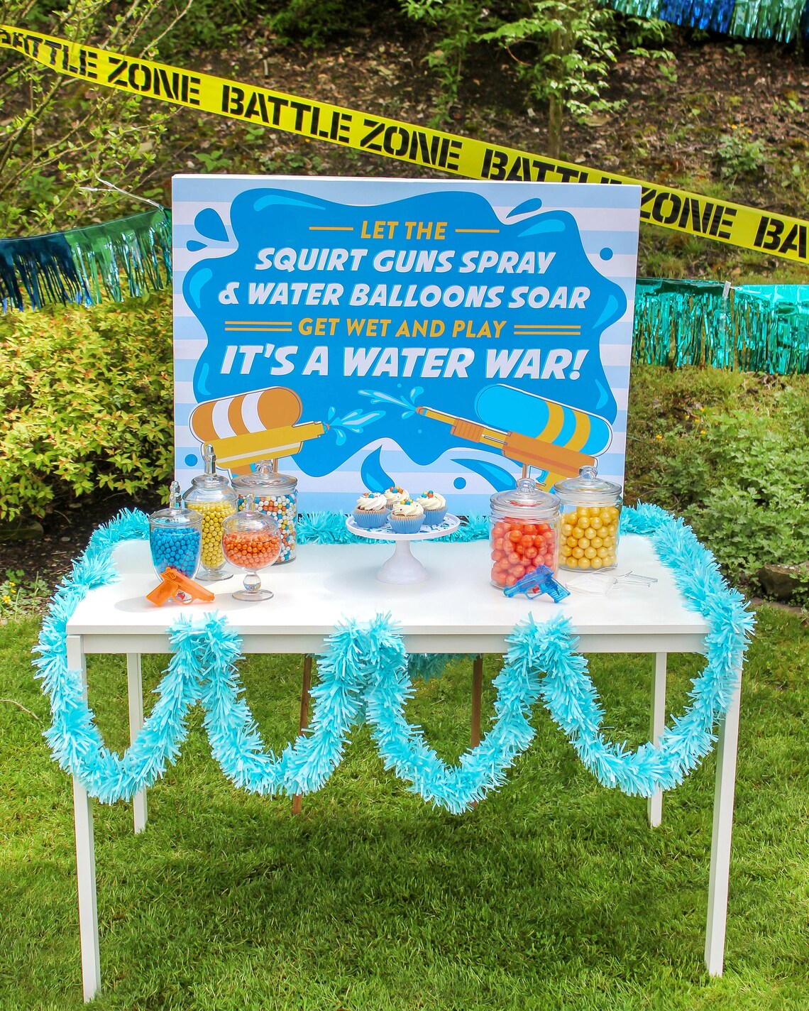 Water Wars Kids Party Printable Pack, Party Invitation, Thank You Tags ...