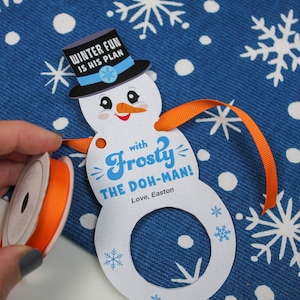 Play Dough Snowman Gift Printable, Christmas Gift for Kids, School Gift ...