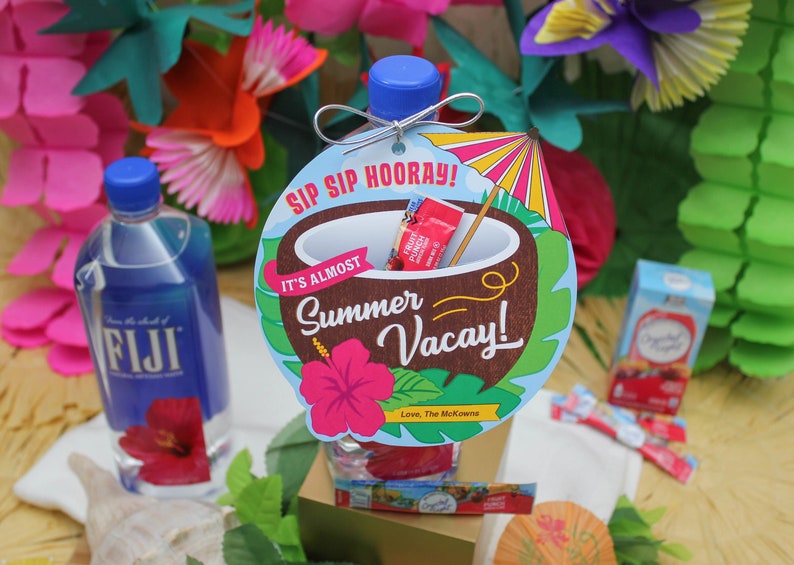 Sip Sip Hooray It's Almost Summer Vacay Printable Drink - Etsy