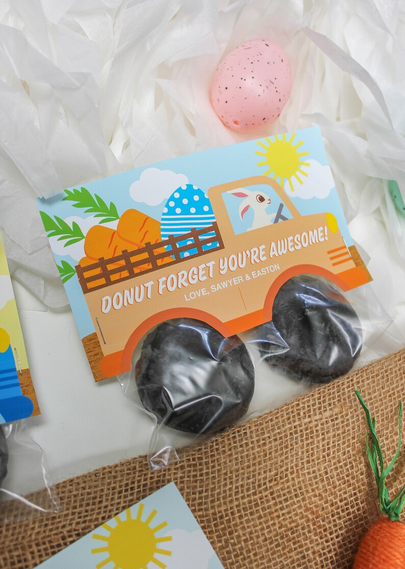 Bunny Truck Donut Easter Treat Easter Gift Easter Party - Etsy