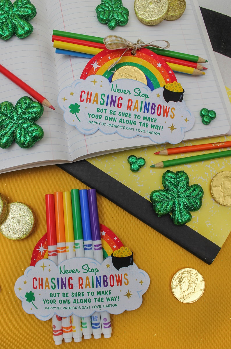 Never Stop Chasing Rainbows Art Supply St. Patrick's Day - Etsy