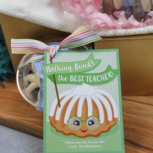 Bundt Cake Gift Tag Printable, Best Teacher, Teacher Gift, Staff Gift ...