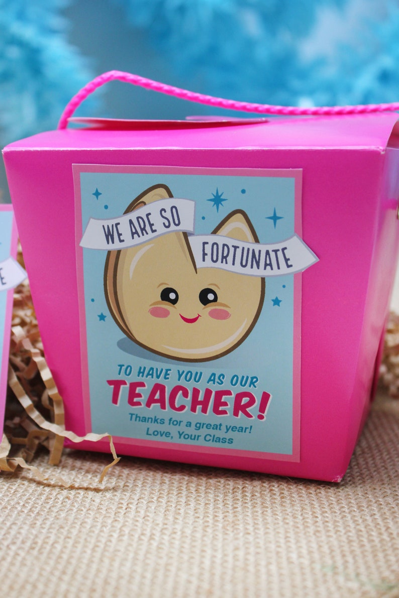 Fortune Cookie Teacher Gift Tag Fortunate Gift Tag Teacher - Etsy